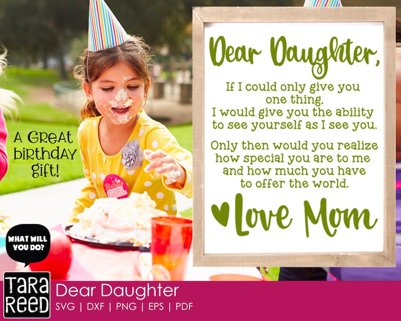 Dear Daughter - Family SVG and Cut Files for Crafters - Etsy
