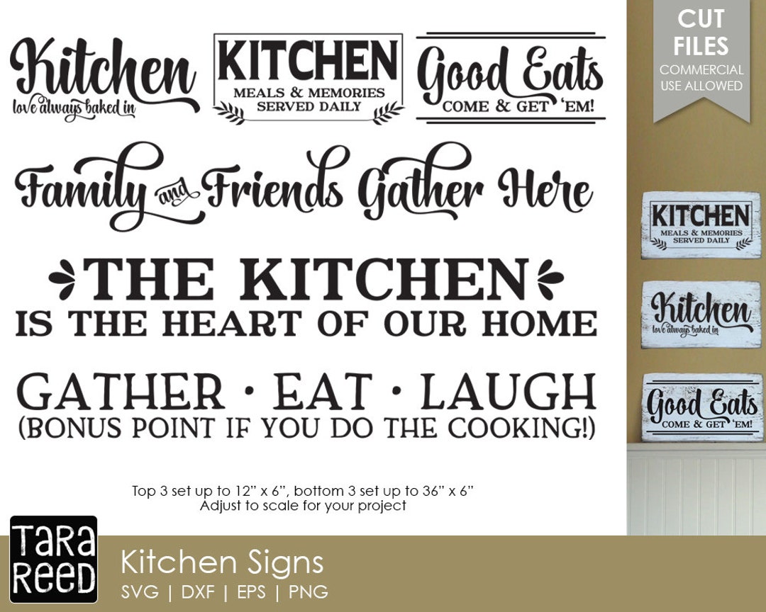 Kitchen Signs - Kitchen SVG and Cut Files for Crafters - Etsy