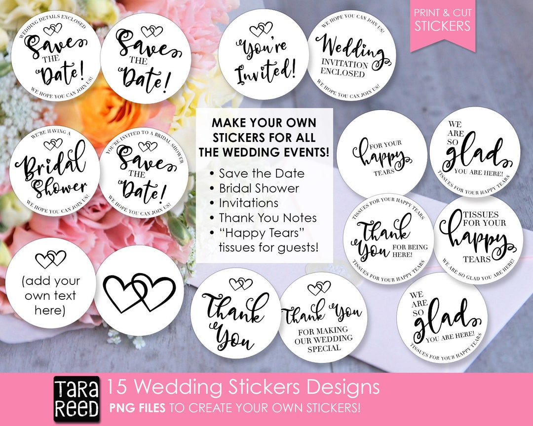 DIY Wedding Ideas Printable Wedding Stickers - Etsy