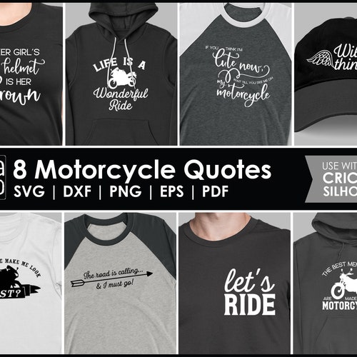 8 Motorcycle Quotes for Crafters Motorcycle SVG and Cut - Etsy