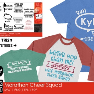 Marathon Cheer Squad - Marathon SVG and Cut Files for Crafters - Etsy
