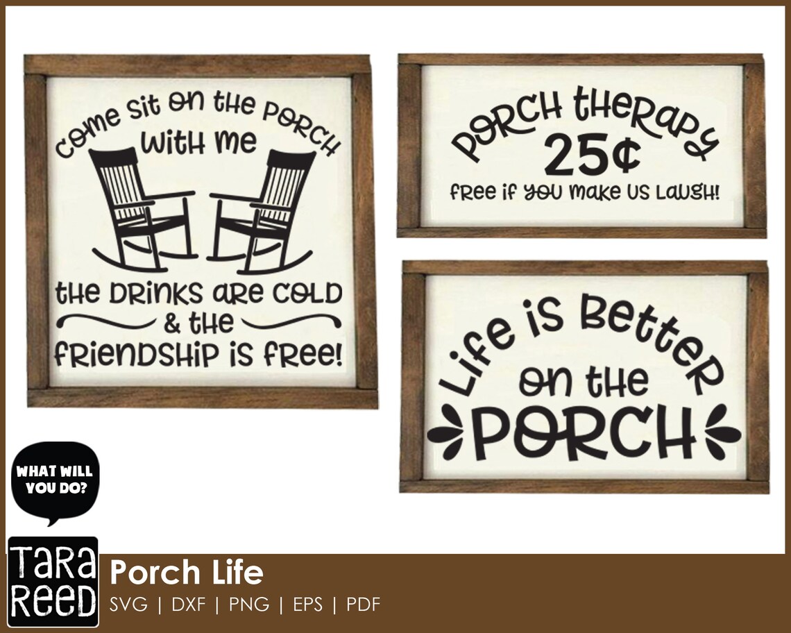 Porch Life Front Porch SVG and Cut Files for Crafters - Etsy