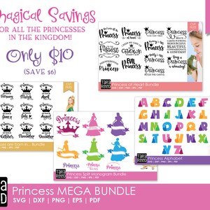 Princess Mega Bundle Princess SVG and Cut Files for Crafters - Etsy