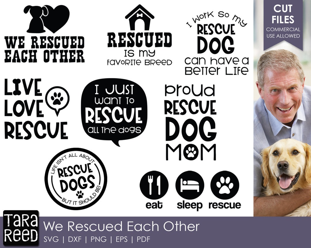 We Rescued Each Other - Rescue Dog SVG and Cut Files for Crafters - Etsy