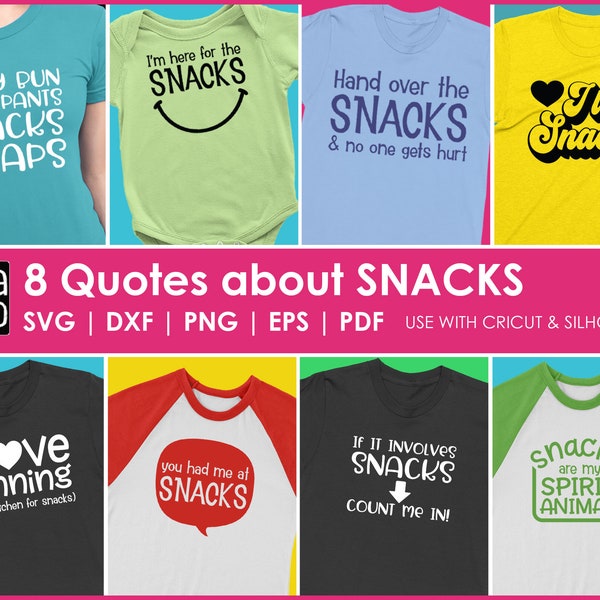 Here for the Snacks Food Svg and Cut Files - Etsy