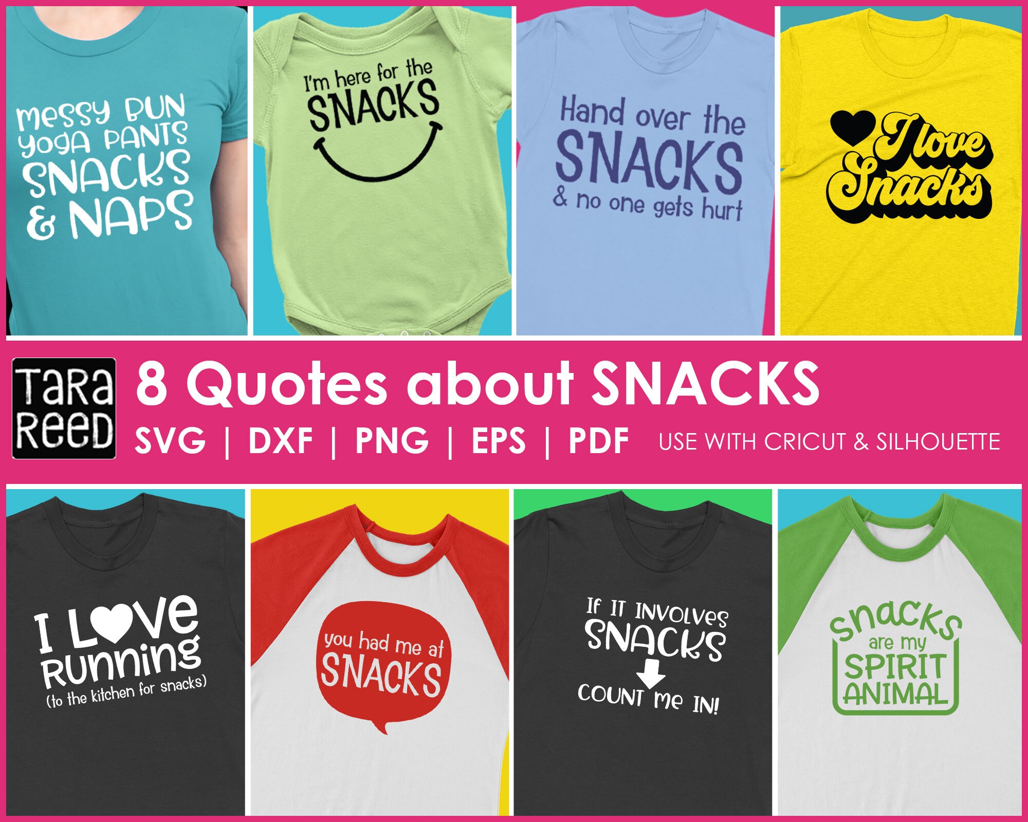 Here for the Snacks - Food SVG and Cut Files for Crafters - Etsy