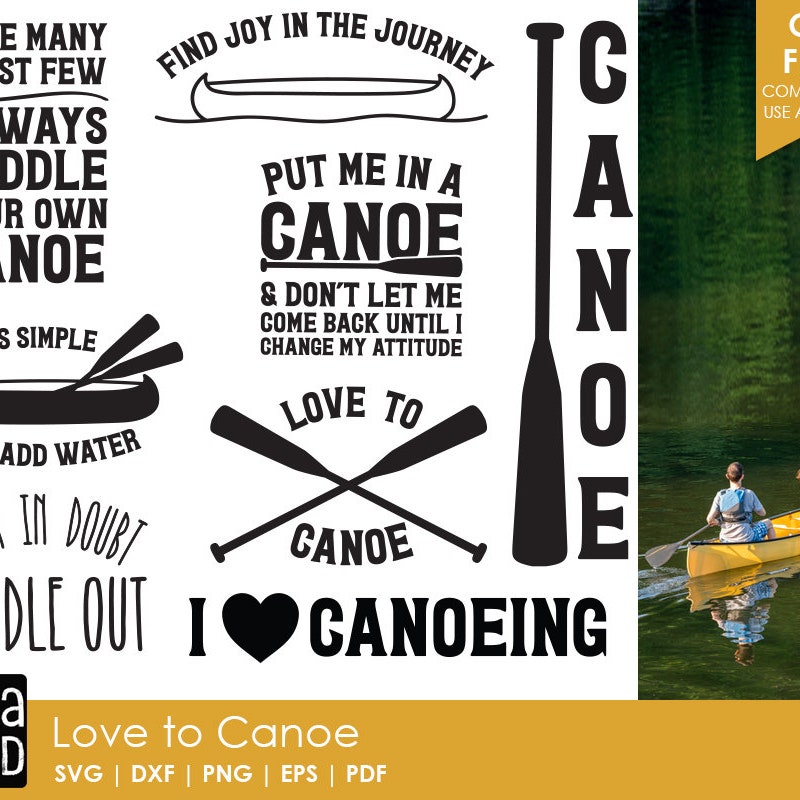 Canoe Svg - Etsy