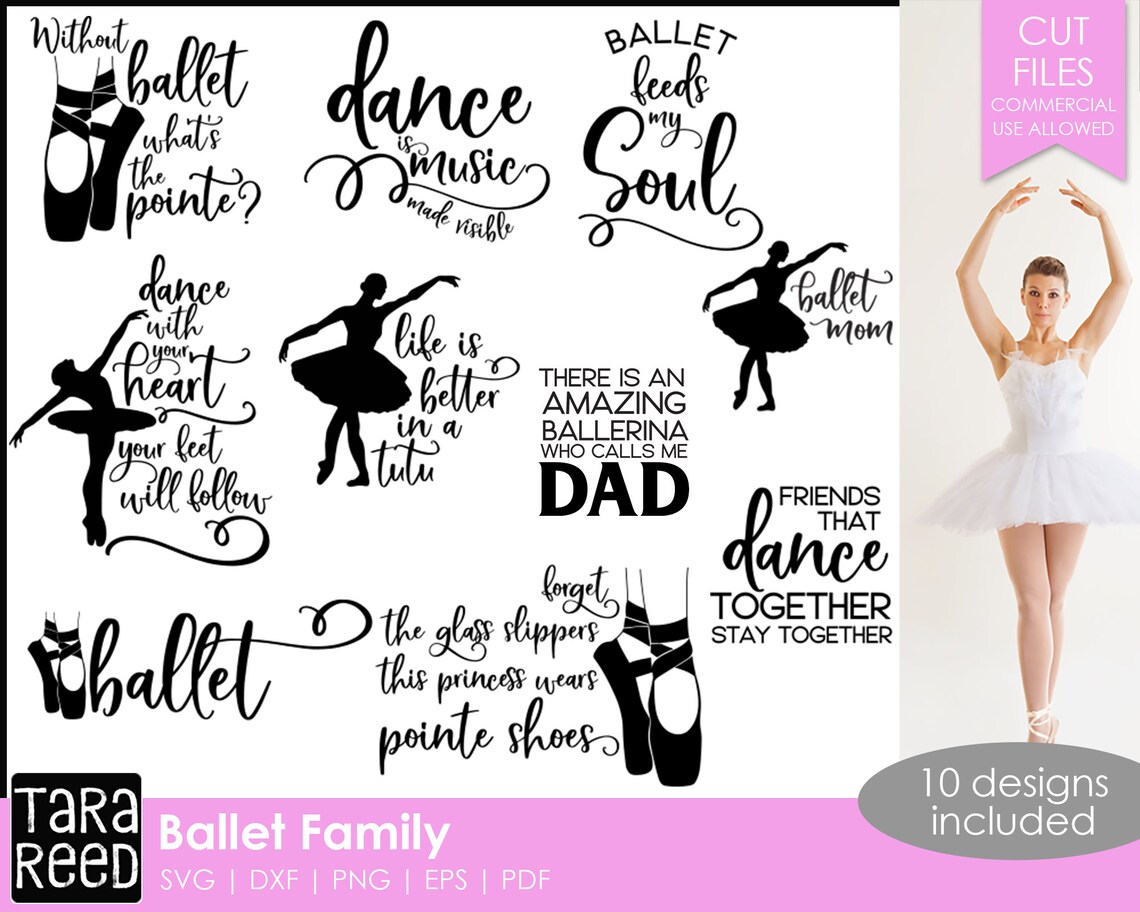 Ballet SVG and Cut Files for Crafters - Etsy