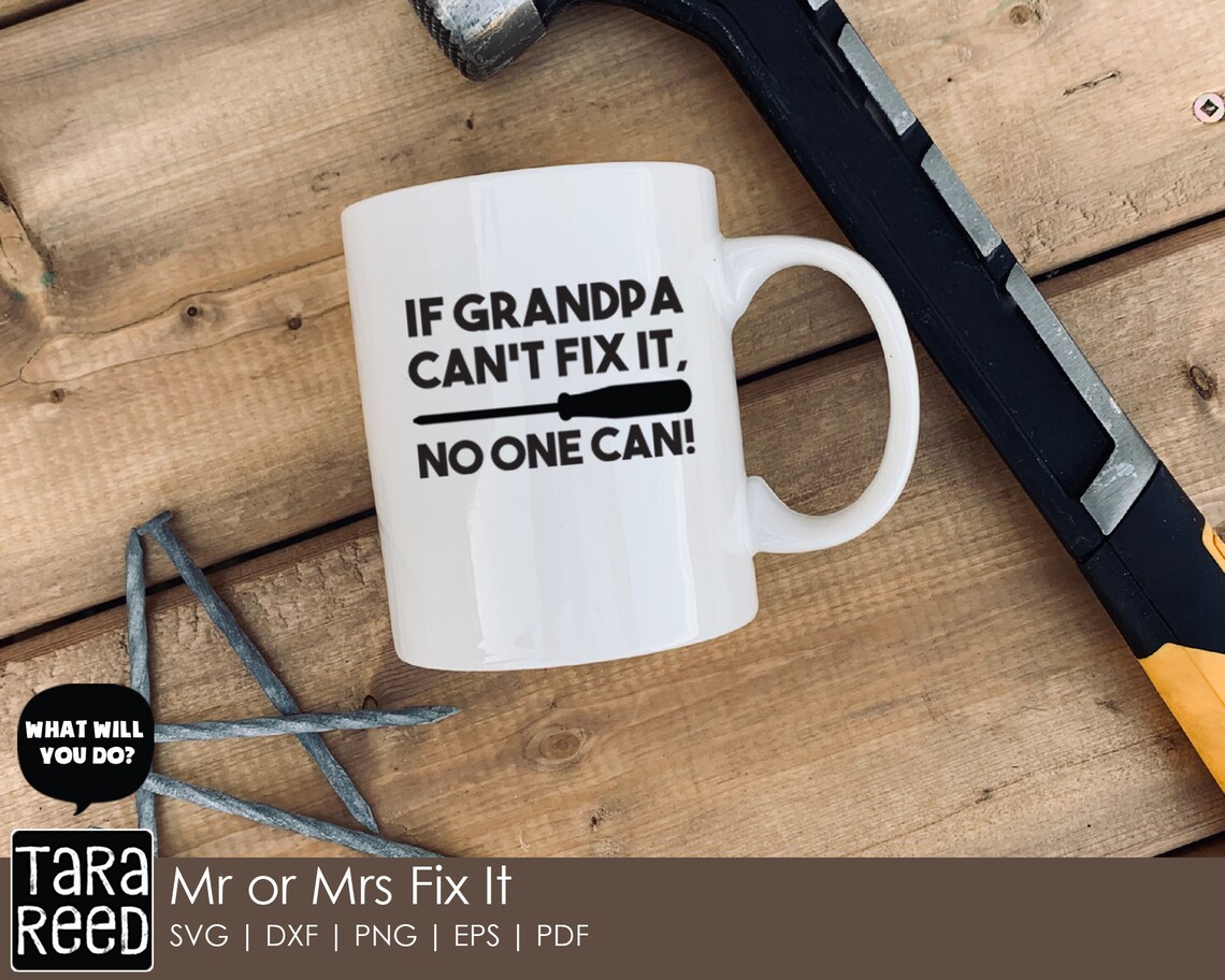 Mr or Mrs Fix It - Handyman SVG and Cut Files for Crafters - Etsy