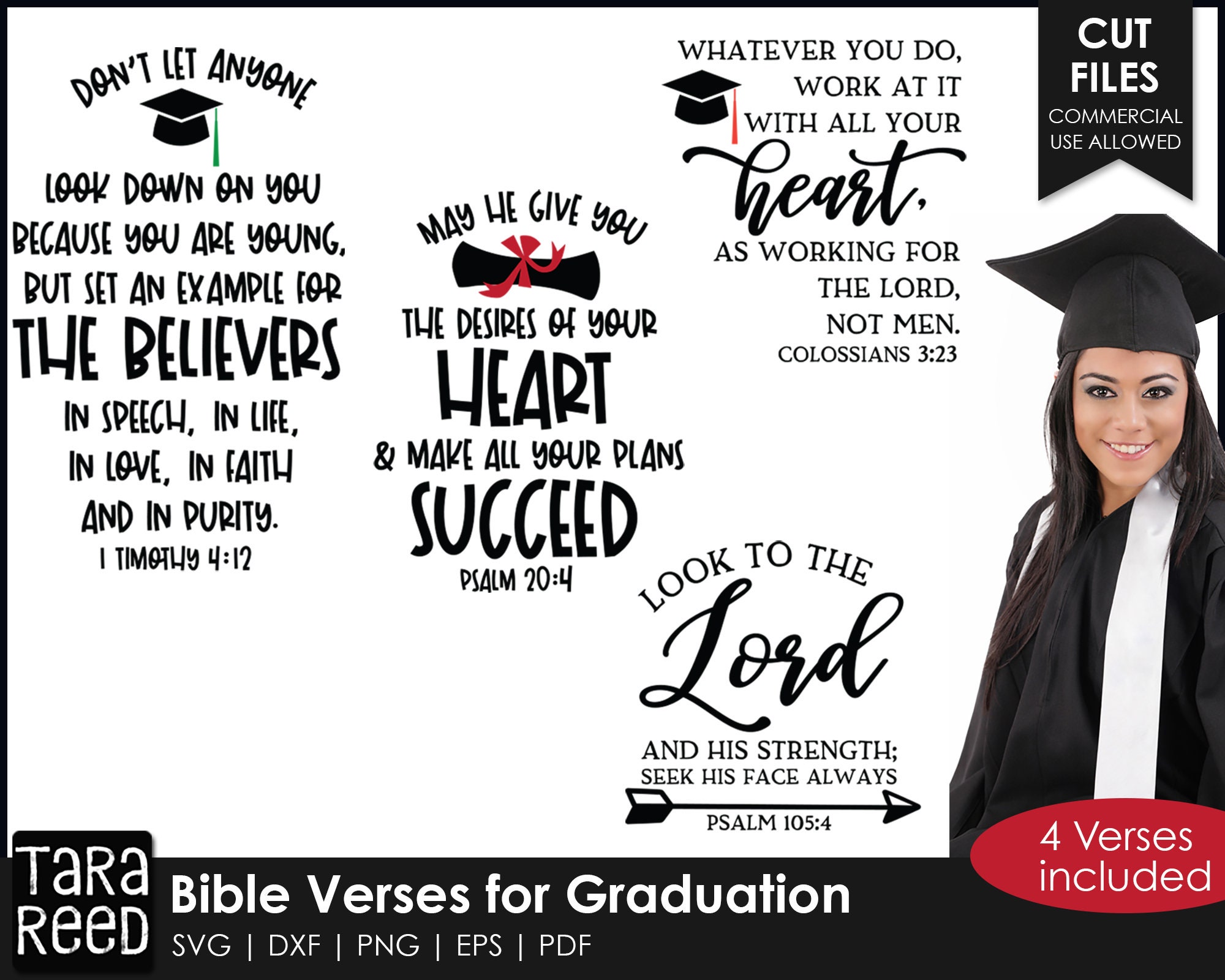 Bible Verses for Graduation SVG and Cut Files for Crafters - Etsy Canada