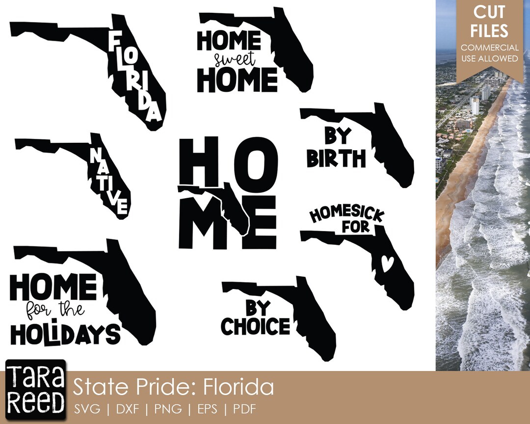 Florida SVG and Cut Files for Crafters - Etsy