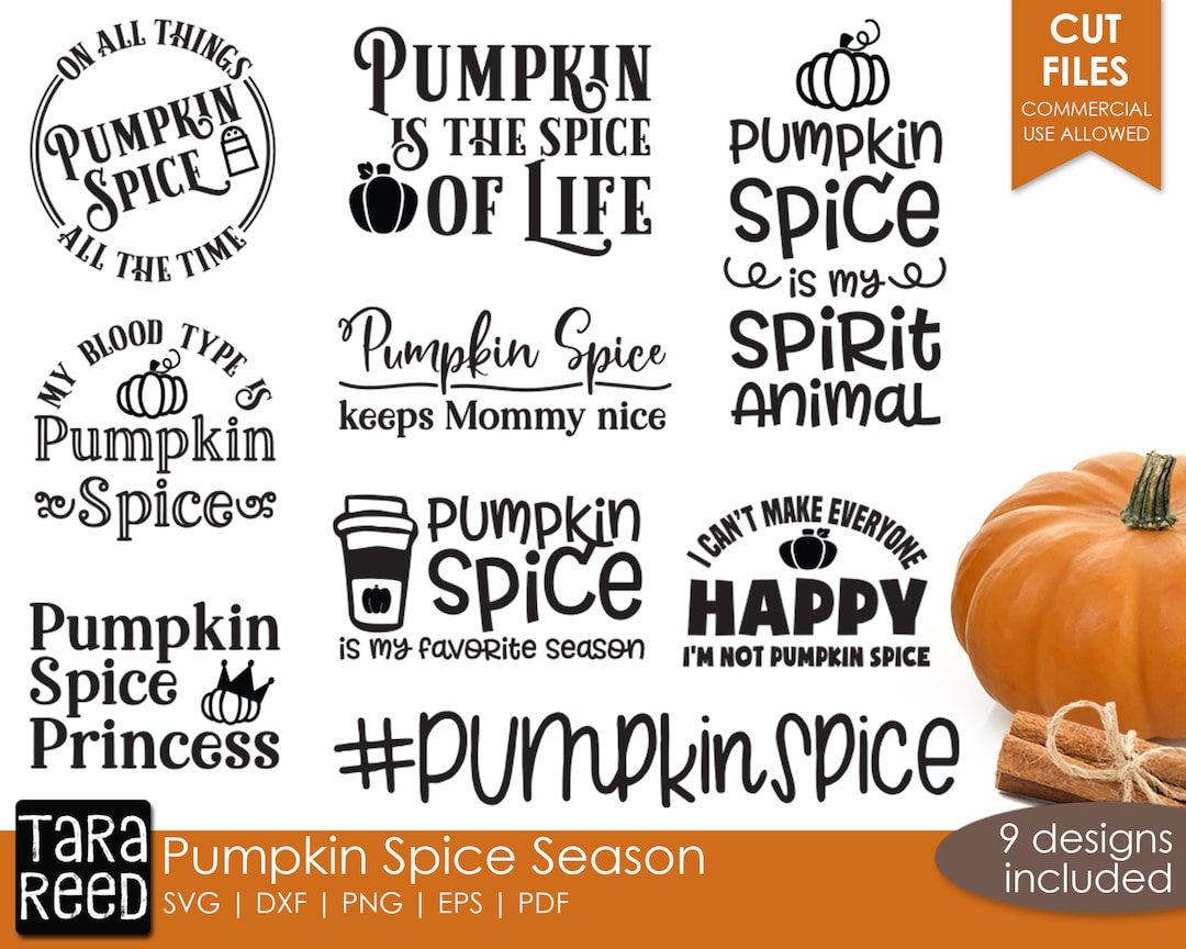 Pumpkin Spice - Pumpkin Spice SVG and Cut Files for Crafters - Etsy