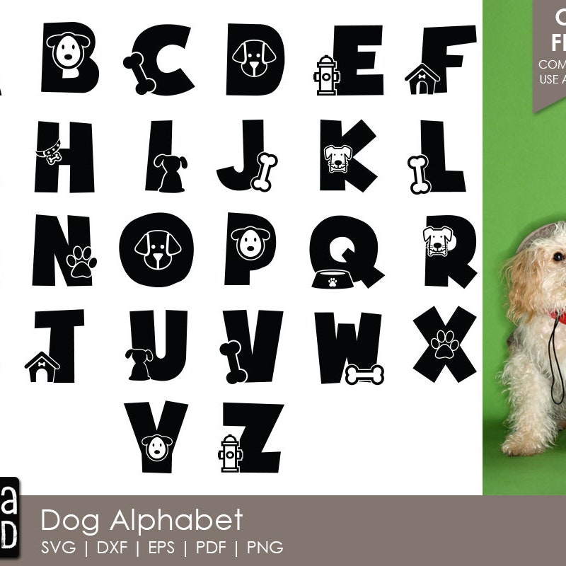 Dog Monogram Svg - Etsy