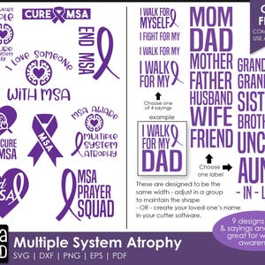 Multiple System Atrophy - MSA SVG and Cut Files for Crafters - Etsy