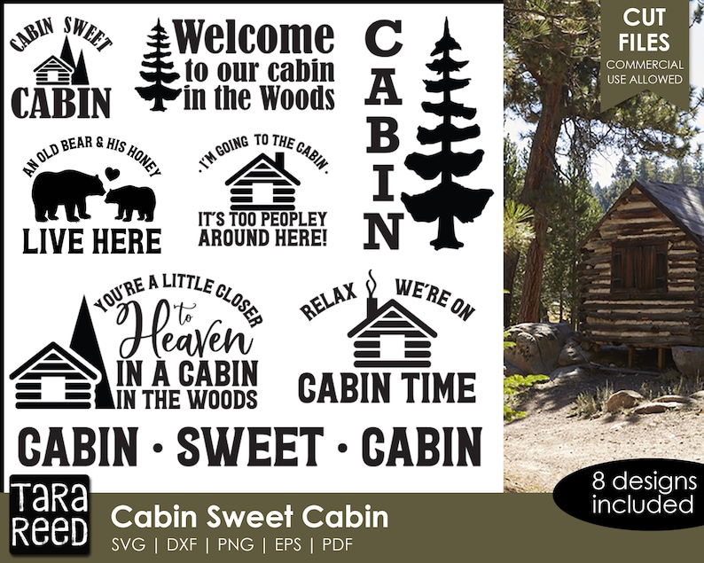 Cabin SVG Cut Files – Rustic Home Decor Designs (digital Download) - Etsy