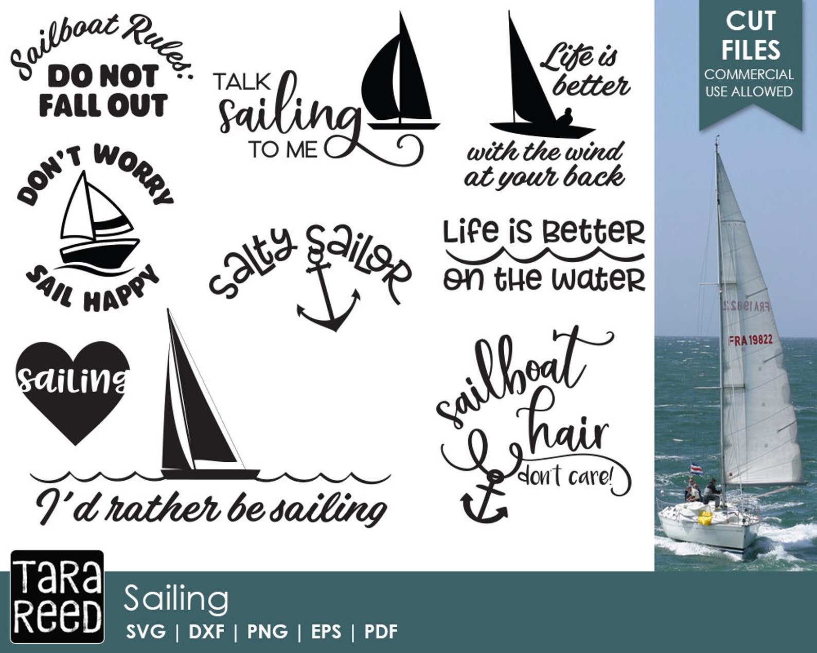Sailing - Sailboat SVG and Cut Files for Crafters - Etsy