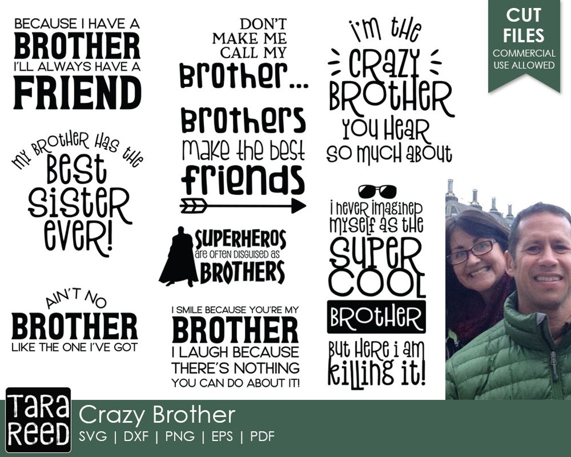 Crazy Brother Brother SVG and Cut Files for Crafters | Etsy