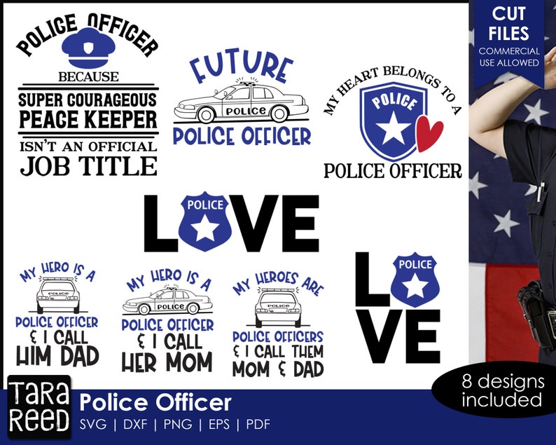 Police Officer SVG and Cut Files for Crafters - Etsy