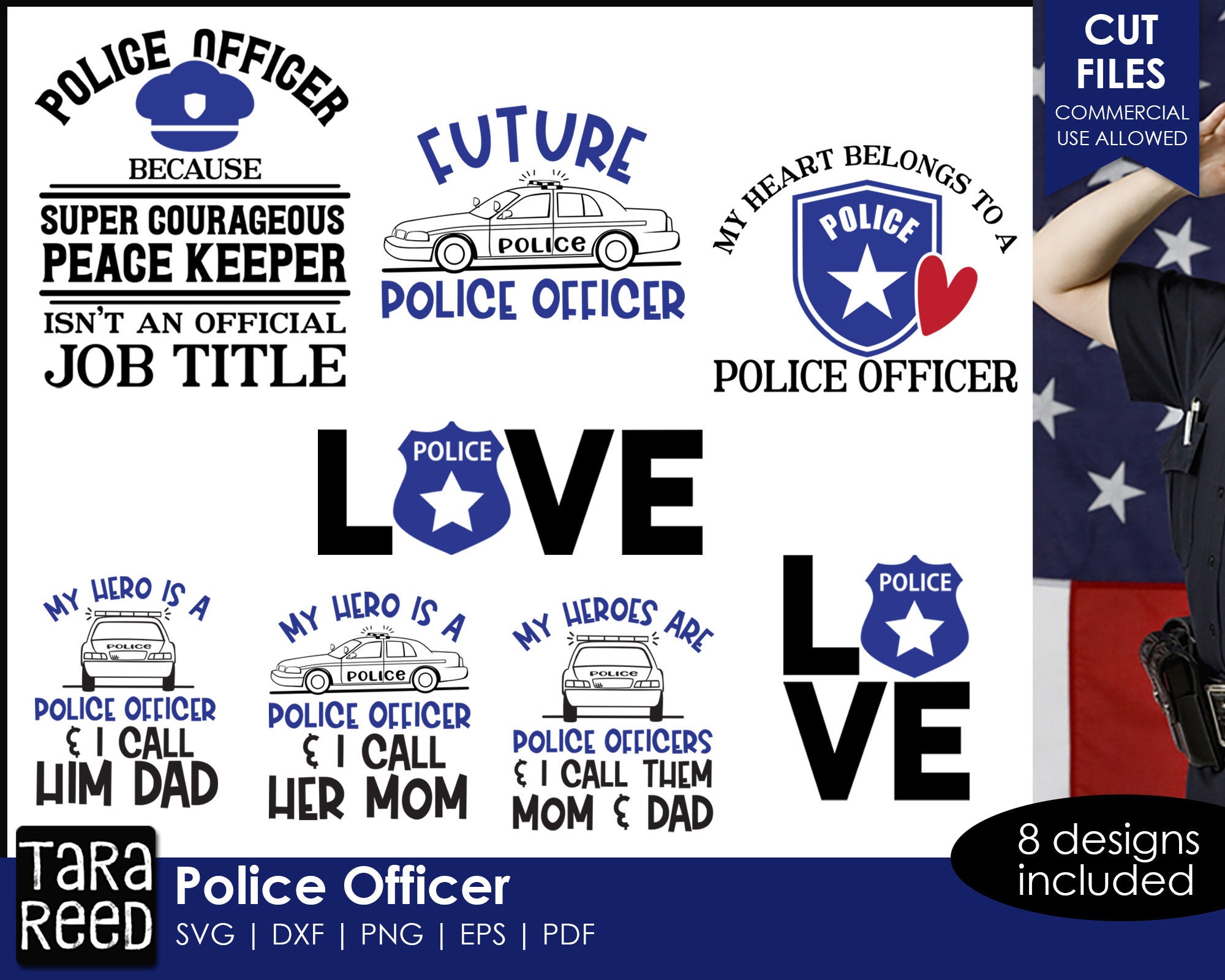 Police Officer SVG and Cut Files for Crafters - Etsy