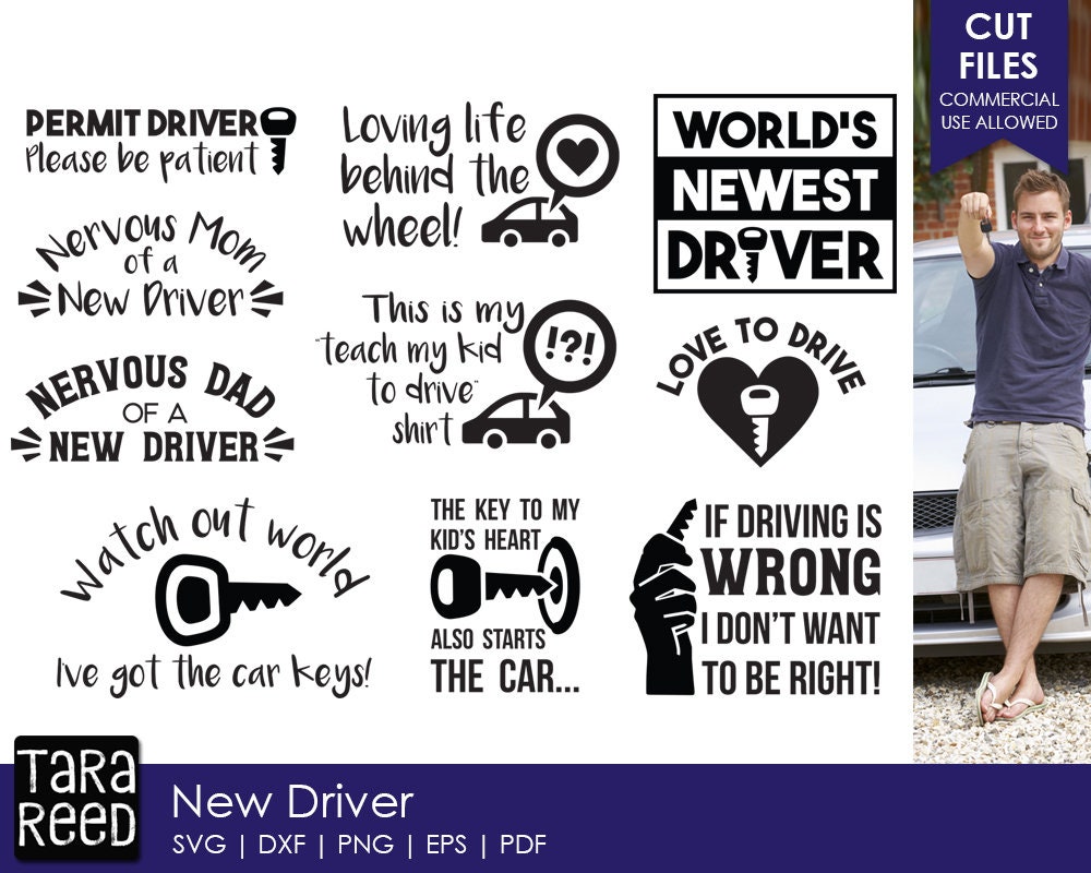 New Driver - Driving SVG and Cut Files for Crafters - Etsy UK