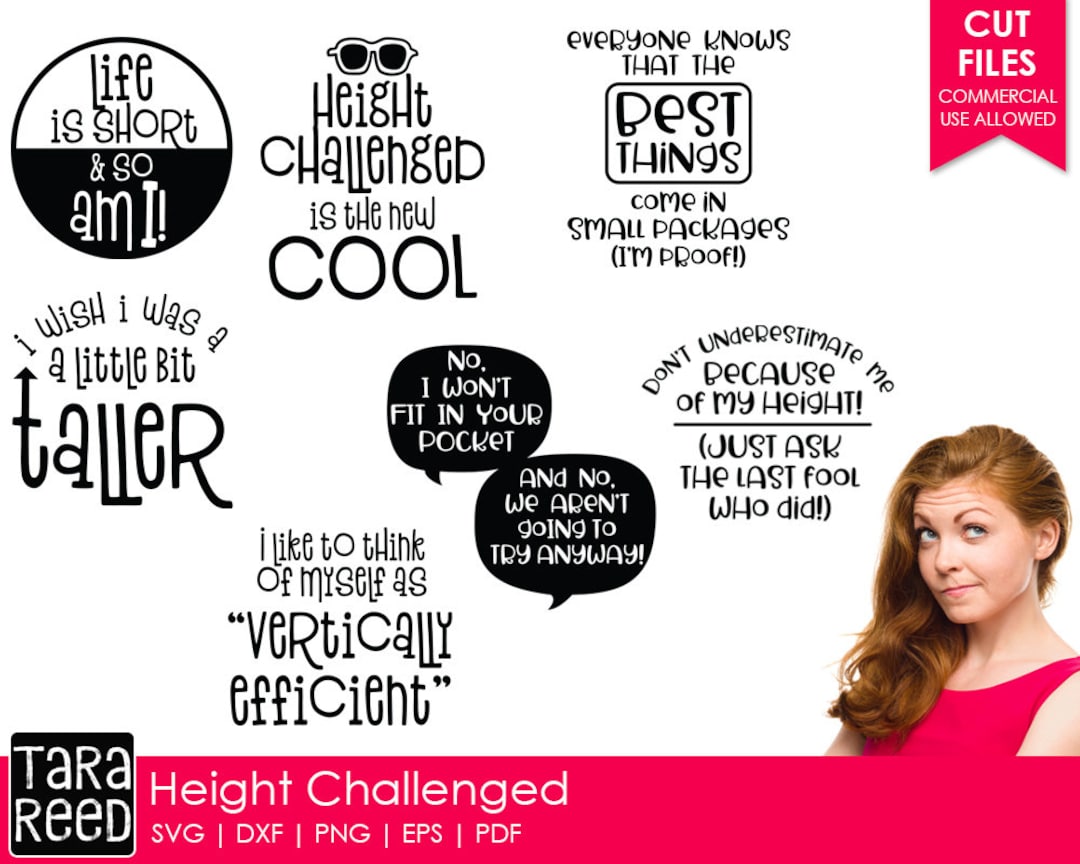 Height Challenged Short People SVG and Cut Files for Crafters - Etsy