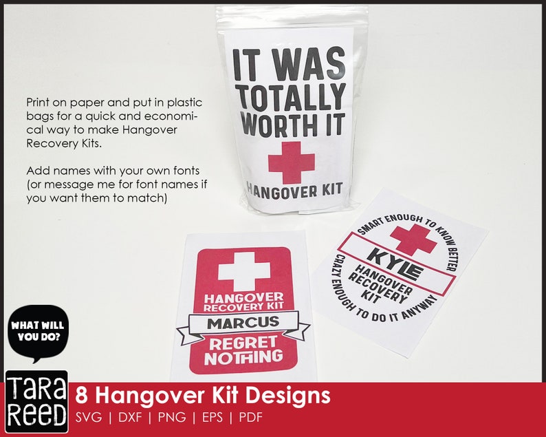Hangover Kit Quotes DIY Hangover Kit - Etsy