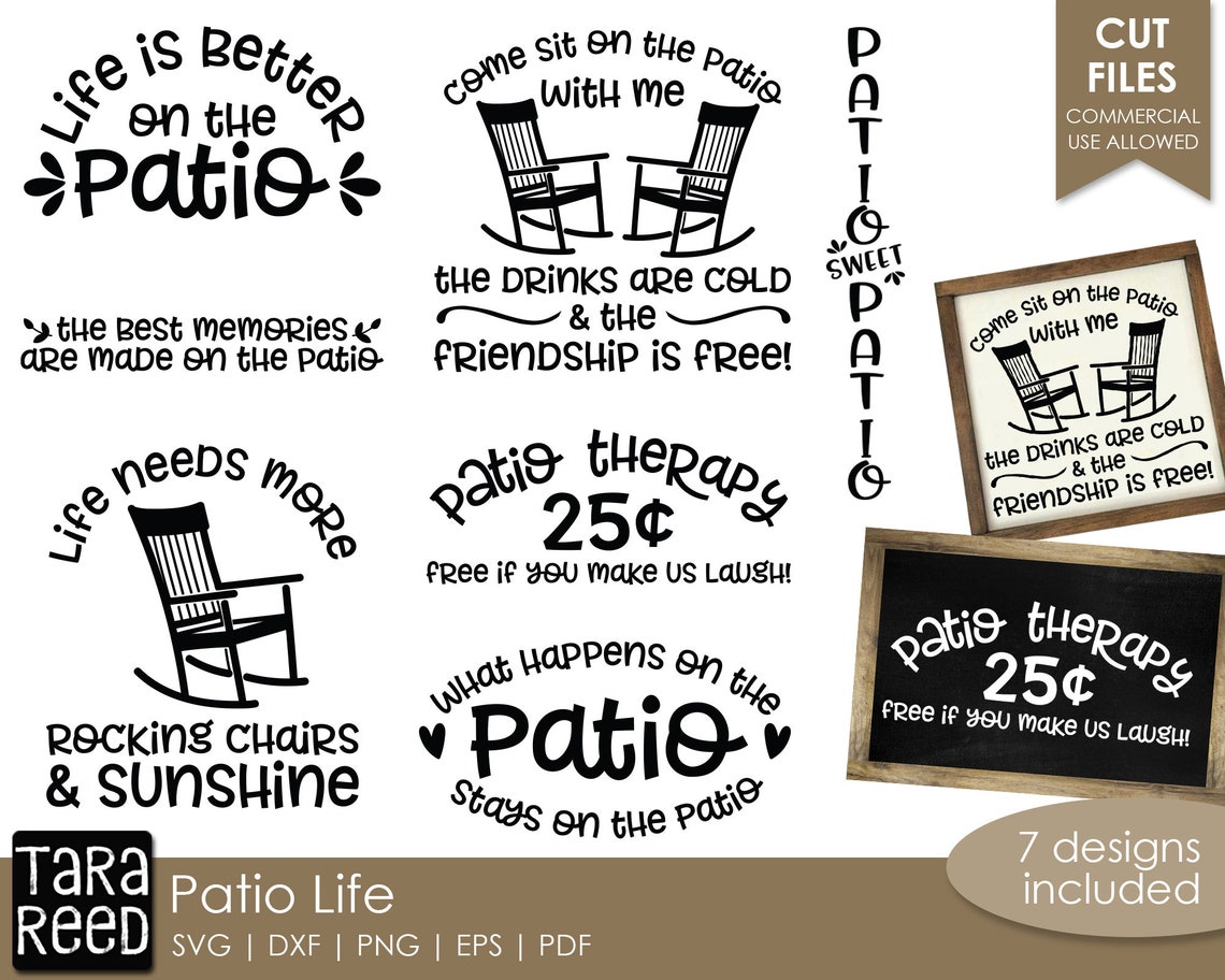 Patio Life Outdoor Living SVG and Cut Files for Crafters - Etsy