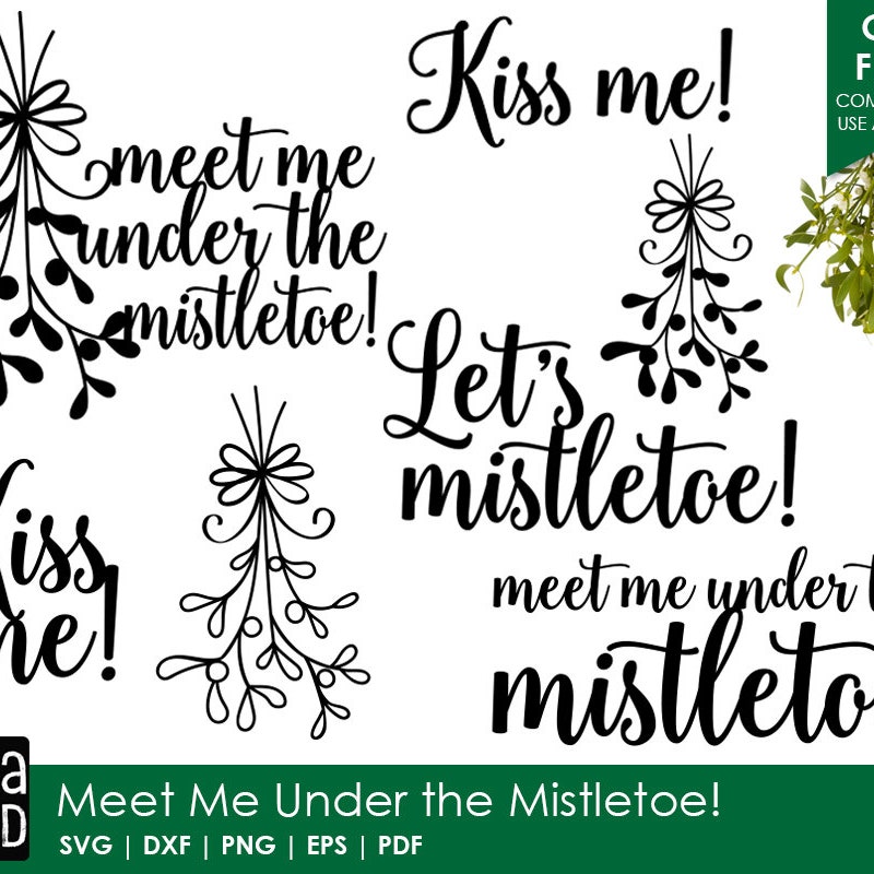 Mistletoe Svg - Etsy