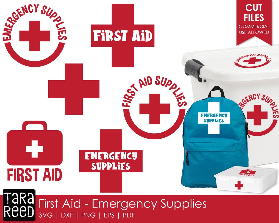 First Aid Emergency Supplies SVG and Cut Files for - Etsy