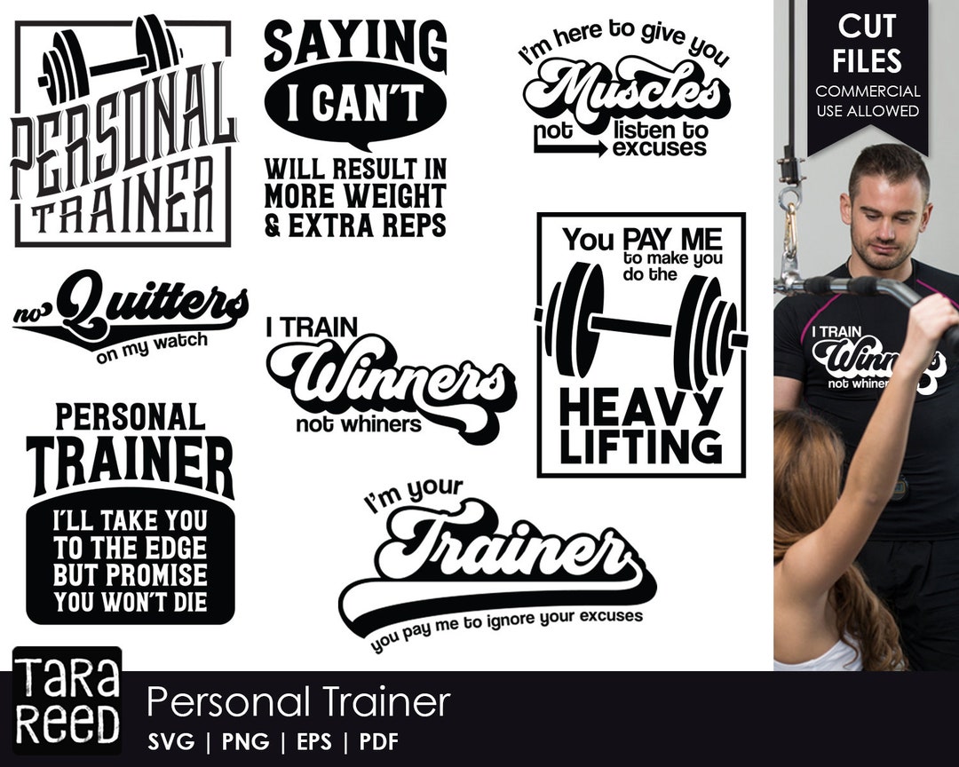 Personal Trainer - Fitness SVG and Cut Files for Crafters - Etsy