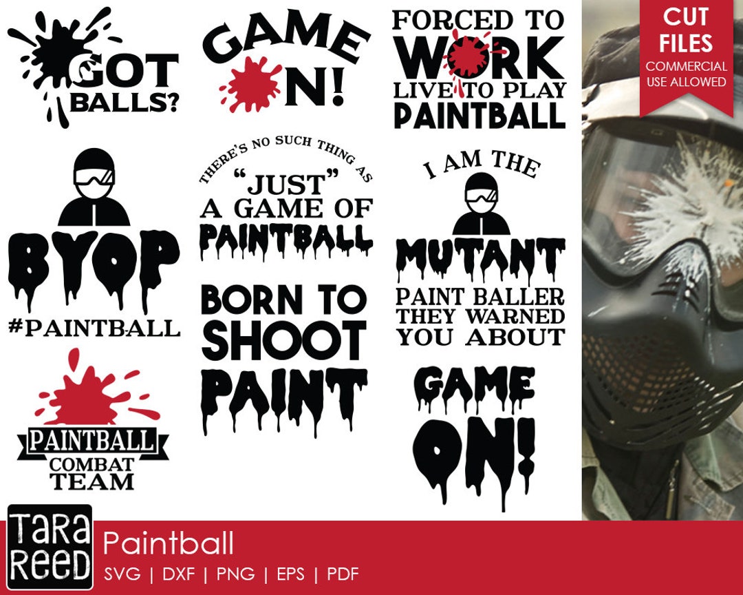 Paintball SVG and Cut Files for Crafters - Etsy