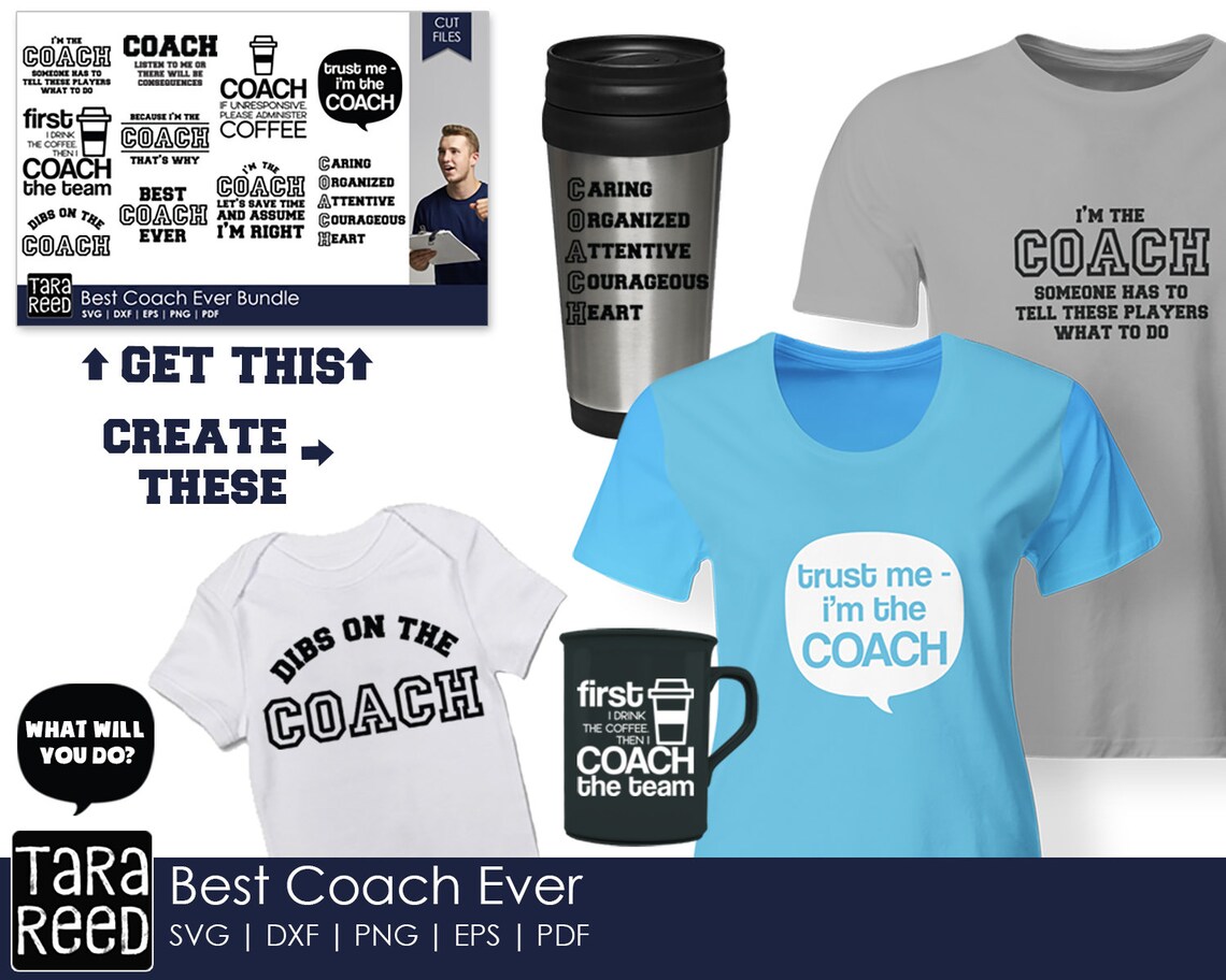 Best Coach Ever Sports Coach SVG and Cut Files for Crafters | Etsy