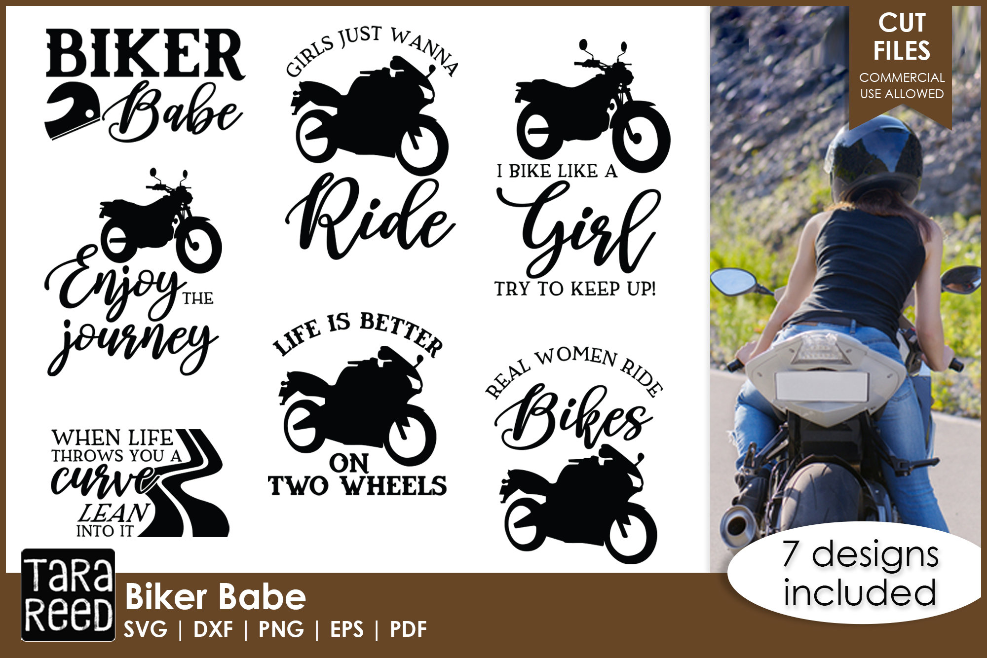 Biker Babe Motorcycle SVG and Cut Files for Crafters - Etsy Canada