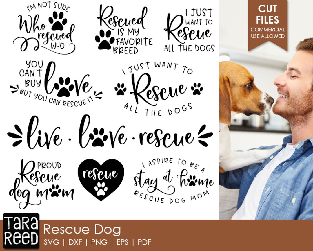 Rescue Dog - Dog SVG and Cut Files for Crafters - Etsy