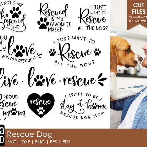 Pet Adoption and Rescue SVG and Cut Files for Crafters | Etsy