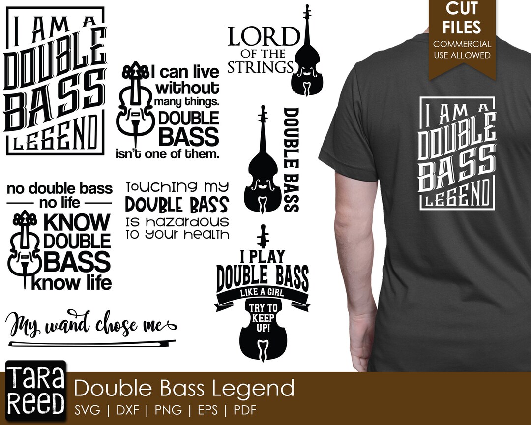 Double Bass Legend - Music SVG and Cut Files for Crafters - Etsy