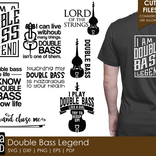 Double Bass Legend Music SVG and Cut Files for Crafters - Etsy
