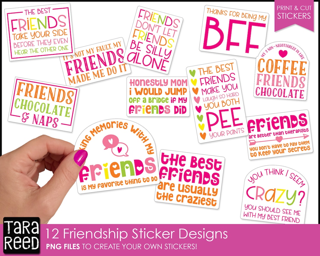 Printable Friends Stickers Printable Planner Stickers Print Then Cut ...