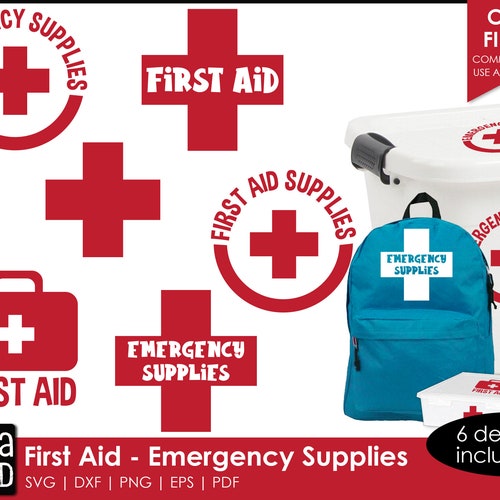 First Aid Emergency Supplies SVG and Cut Files for - Etsy