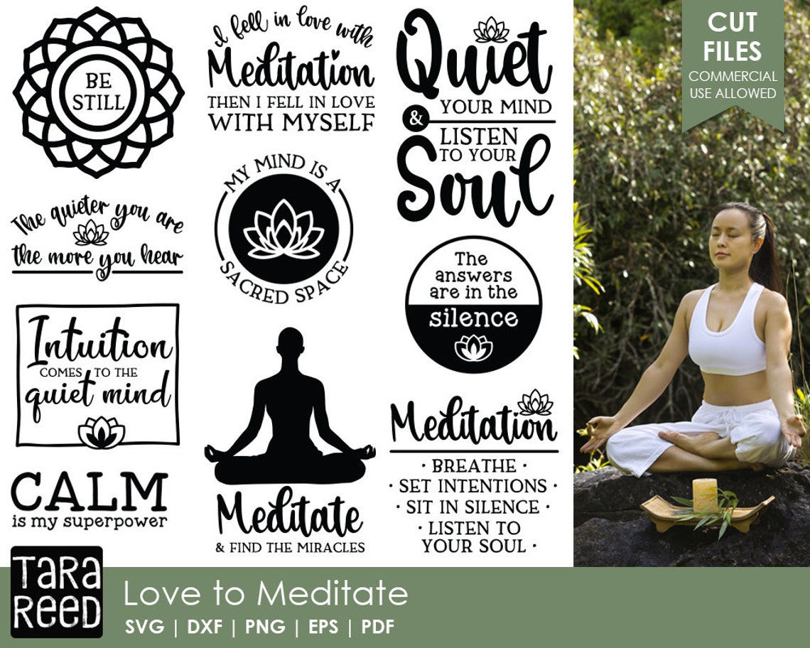 Love to Meditate Meditation SVG and Cut Files for Crafters - Etsy