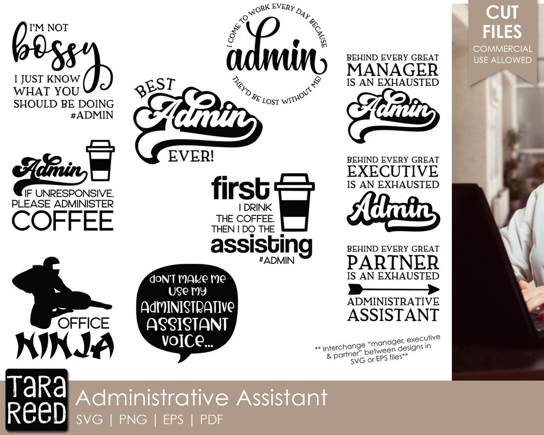 Administrative Assistant - Office SVG and Cut Files for Crafters - Etsy