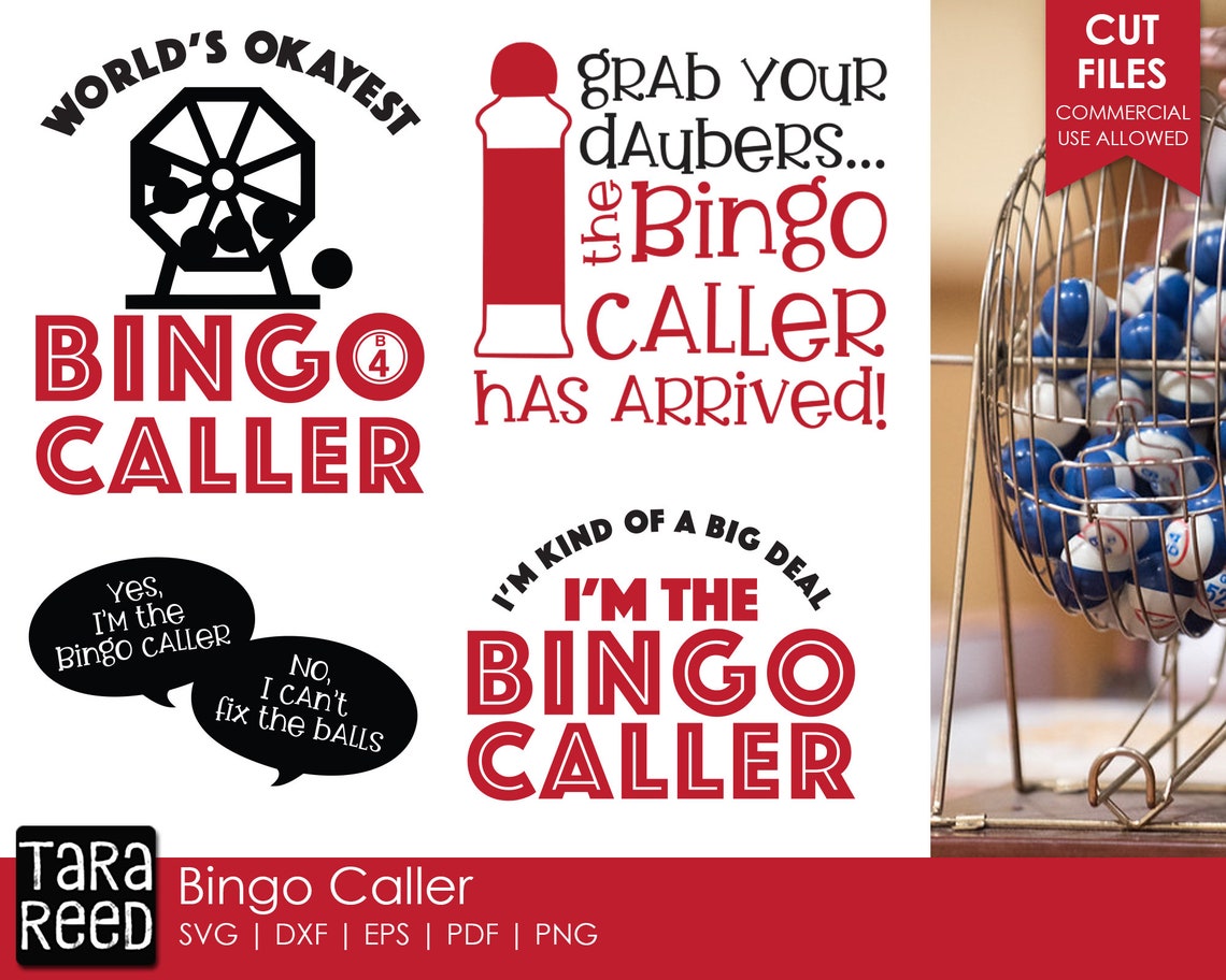 Bingo Caller Bingo SVG and Cut Files for Crafters - Etsy