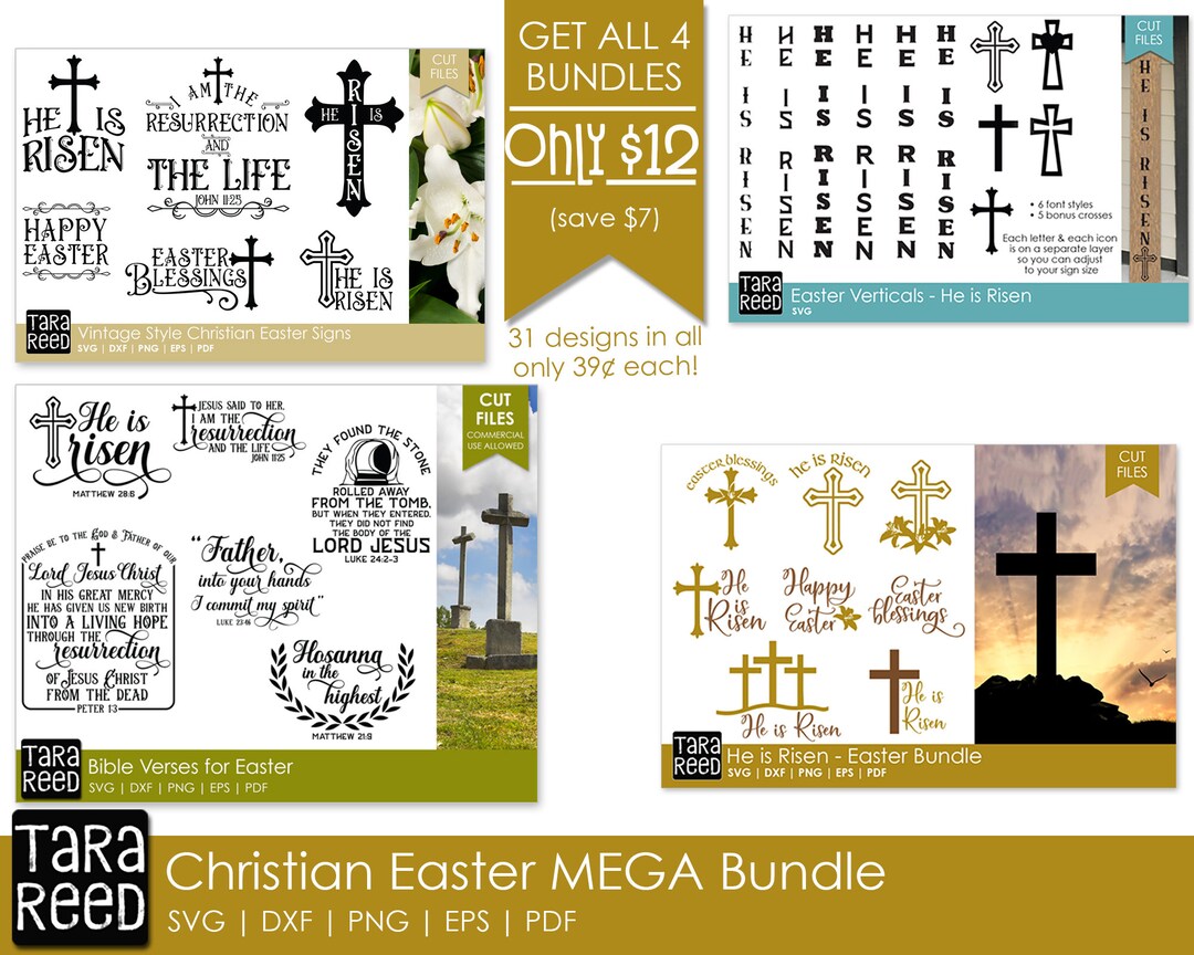 Christian Easter MEGA Bundle Easter SVG and Cut Files for Crafters - Etsy