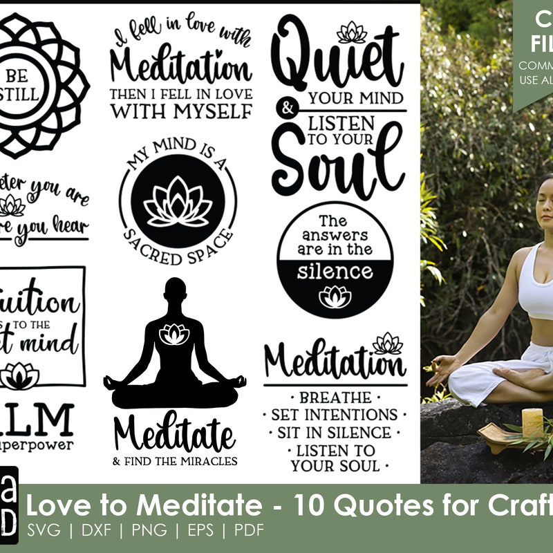 Meditation Svg - Etsy