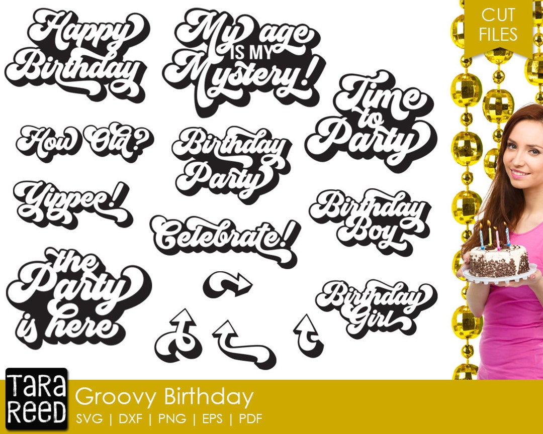 Groovy Birthday Birthday SVG and Cut Files for Crafters - Etsy