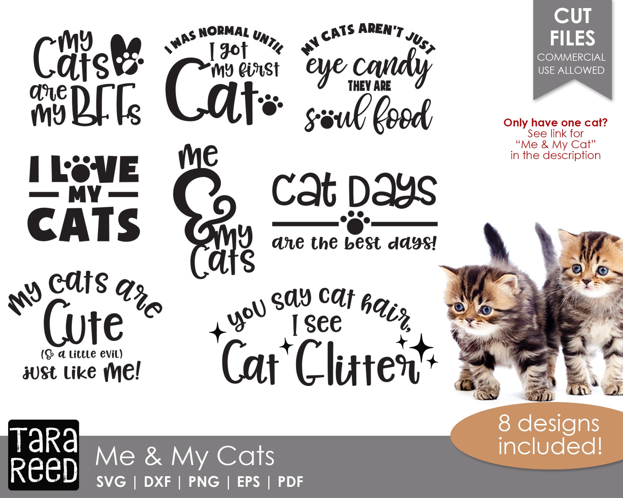 Me and My Cats - Cat SVG and Cut Files for Crafters - Etsy