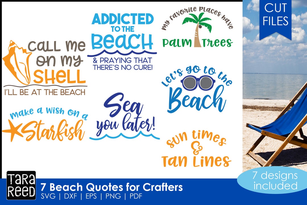 Beach SVG and Cut Files for Crafters - Etsy