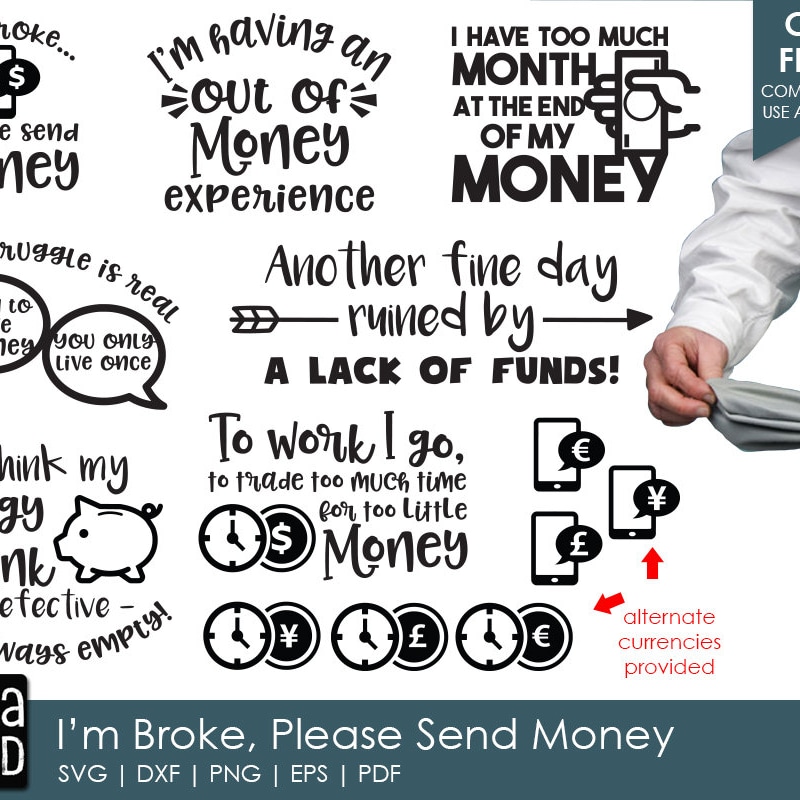 Money Quotes Svg - Etsy