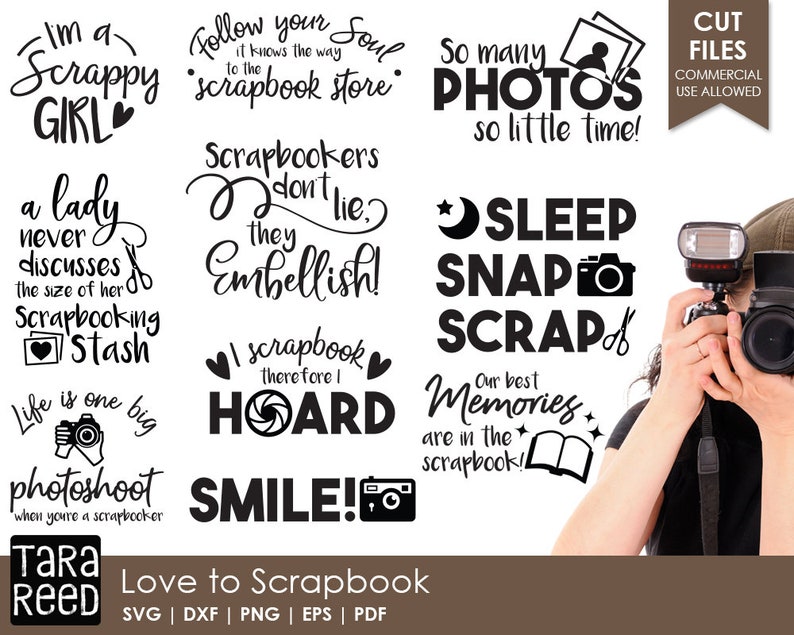 Love to Scrapbook Scrapbooking SVG and Cut Files for | Etsy