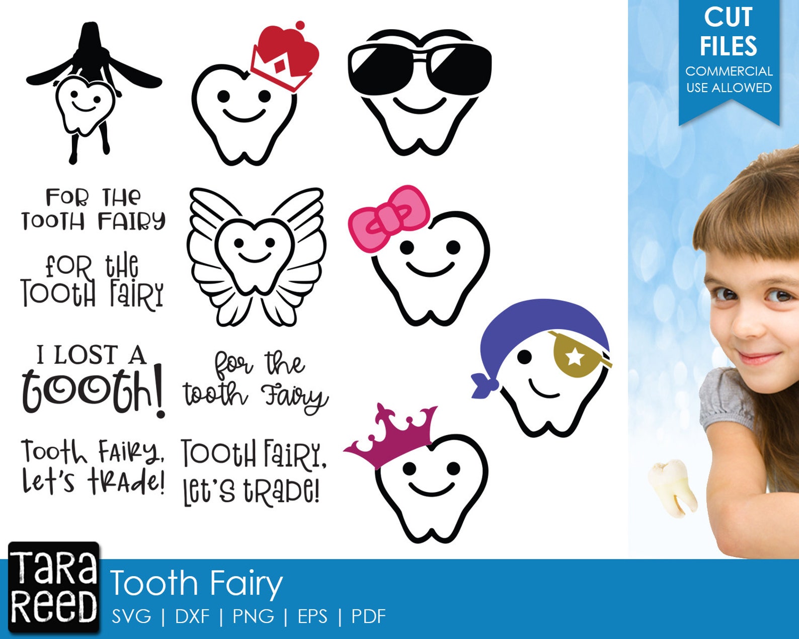 Tooth Fairy SVG and Cut Files for Crafters - Etsy